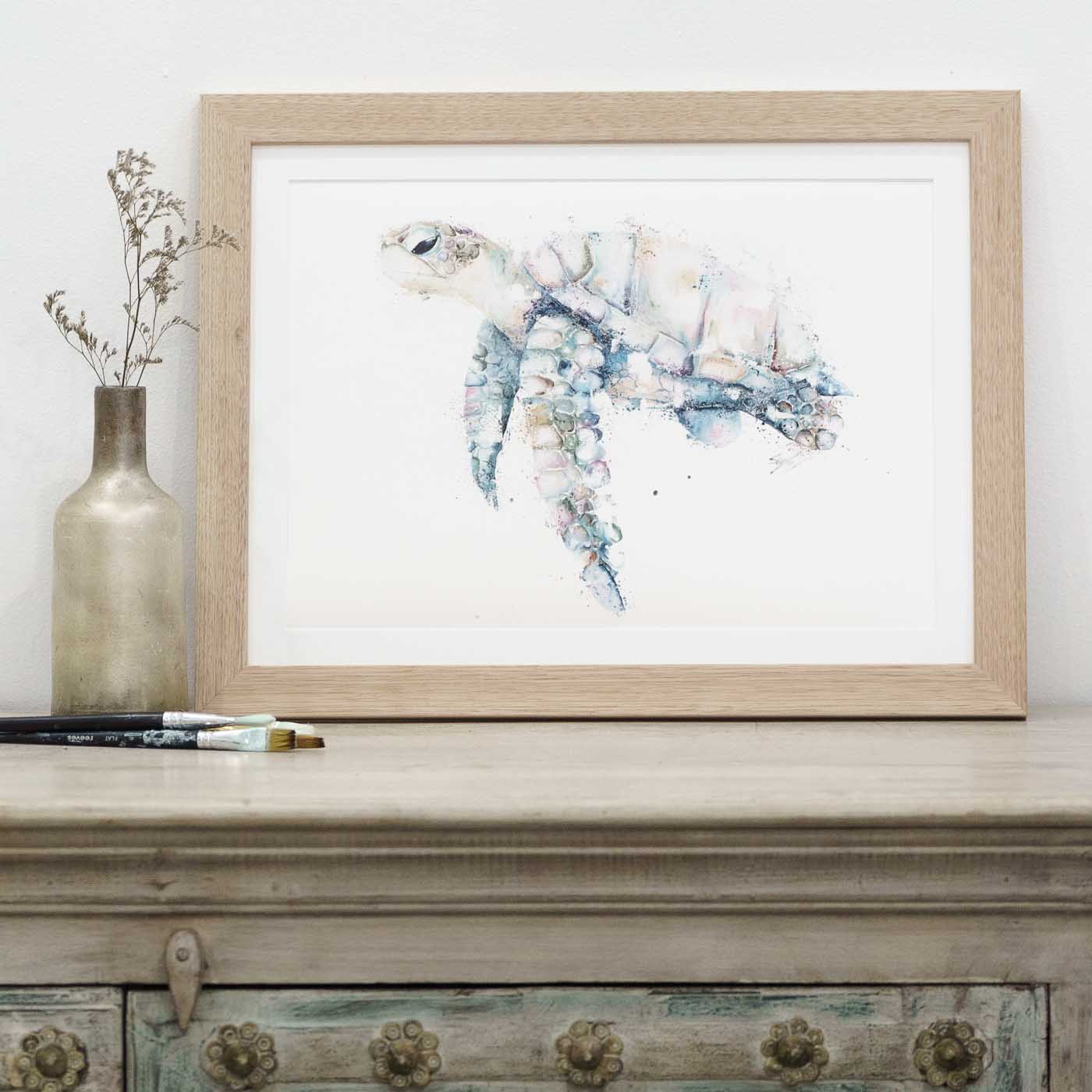 Ribbon Reef Ripple | Acrylic Turtle | Print